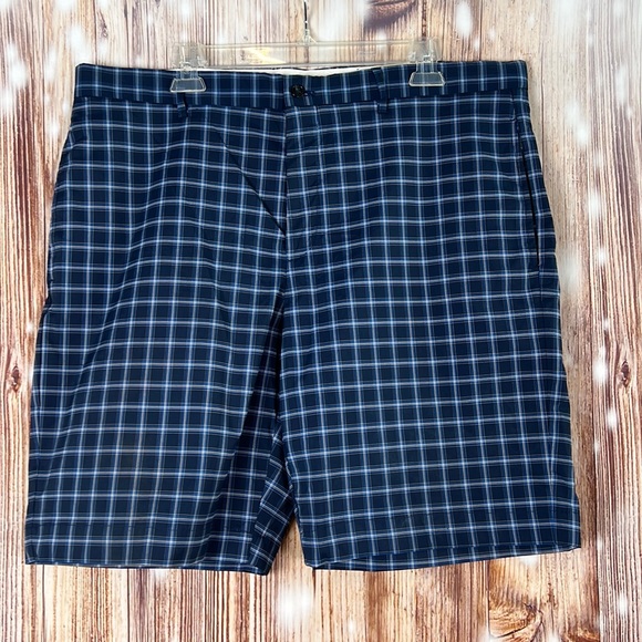 Greg Norman Collection | Shorts | Mens Greg Norman Navy Plaid Flat ...